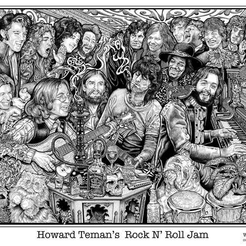 Rock N' Roll Jam by Howard Teman Rock and Roll Wall Art - Etsy