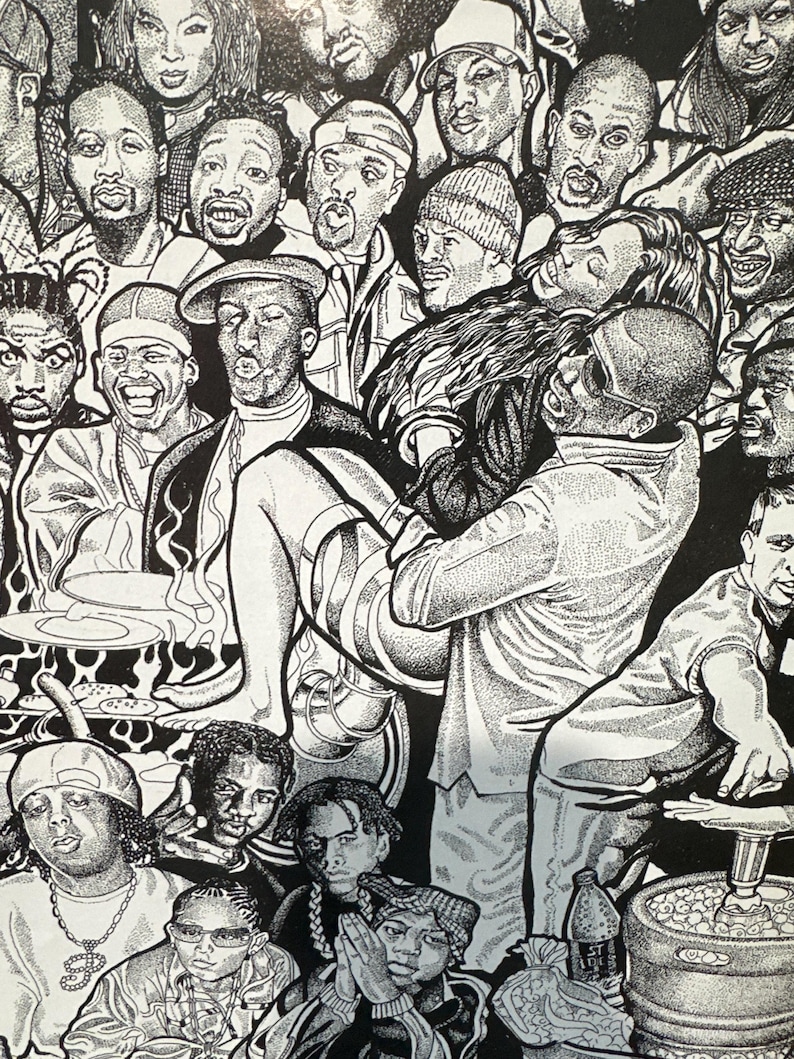 Rap Party A Drawing by Howard Teman, Rock N Roll Wall Art ,rap Wall Art ...