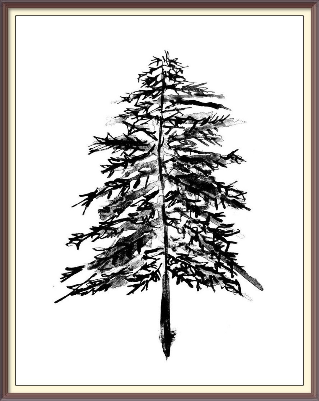 Pen and Ink Tree - Etsy