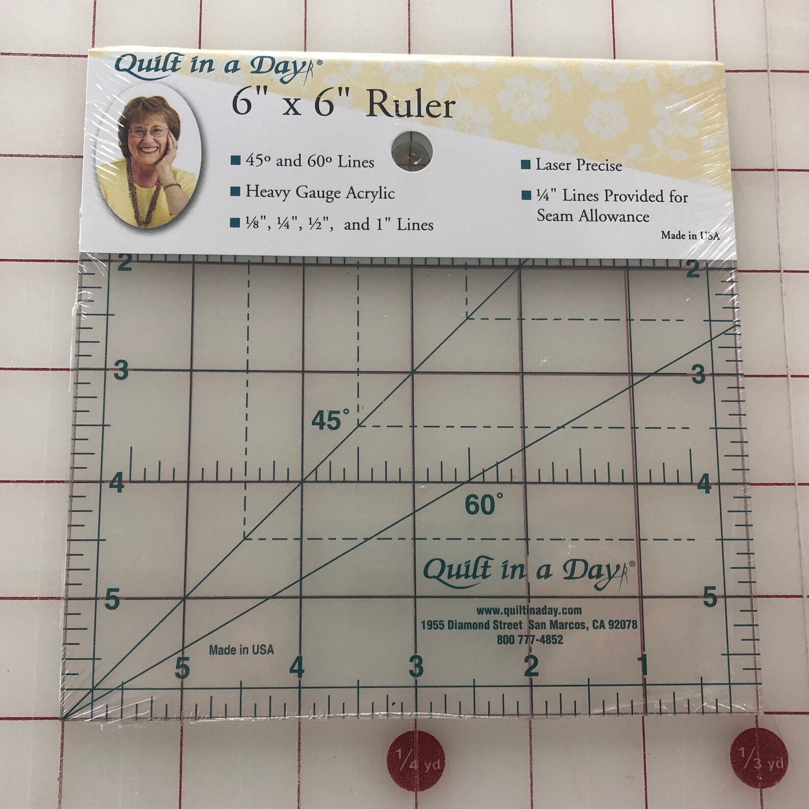 Quilt in a Day Ruler, 6x6 Ruler, Quilting, Cutting Tool, Gift for ...