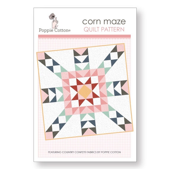 Corn Maze Quilt Pattern Poppie Cotton Quilting Paper - Etsy