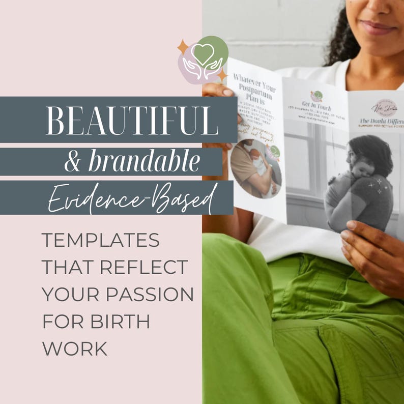 Postpartum Doula Support Brochure: Canva Template + PDF - Business ...
