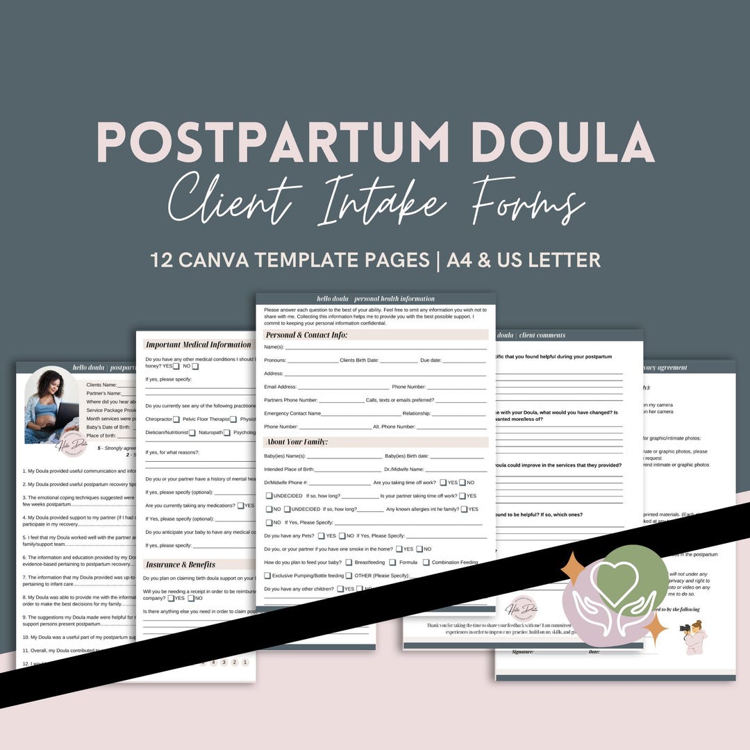 Postpartum Doula Client Intake Forms - Etsy