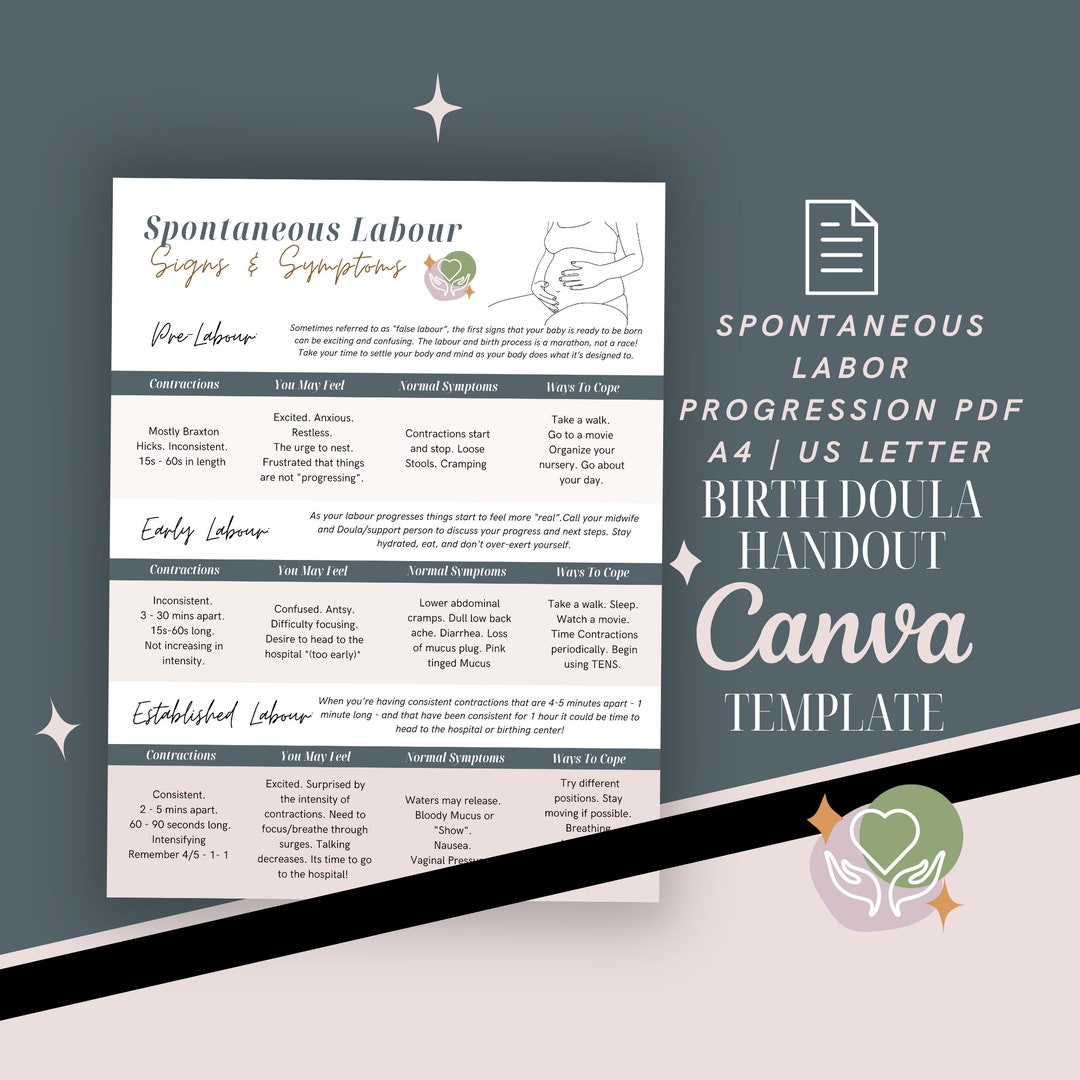 Birth Doula Early Labor Stages and Spontaneous Labor Progression ...