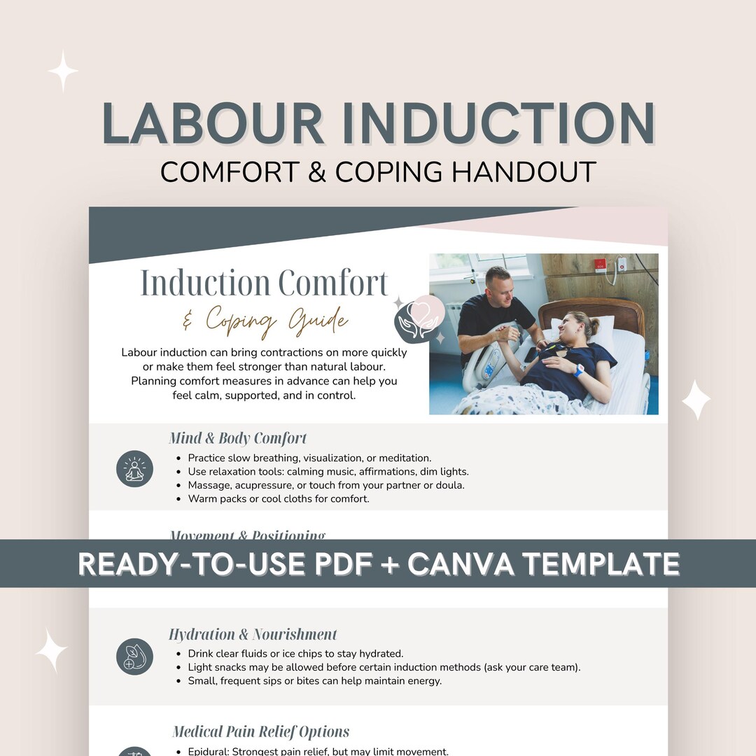 Labor Induction Comfort Measures Handout: Doula & Educator Resource ...