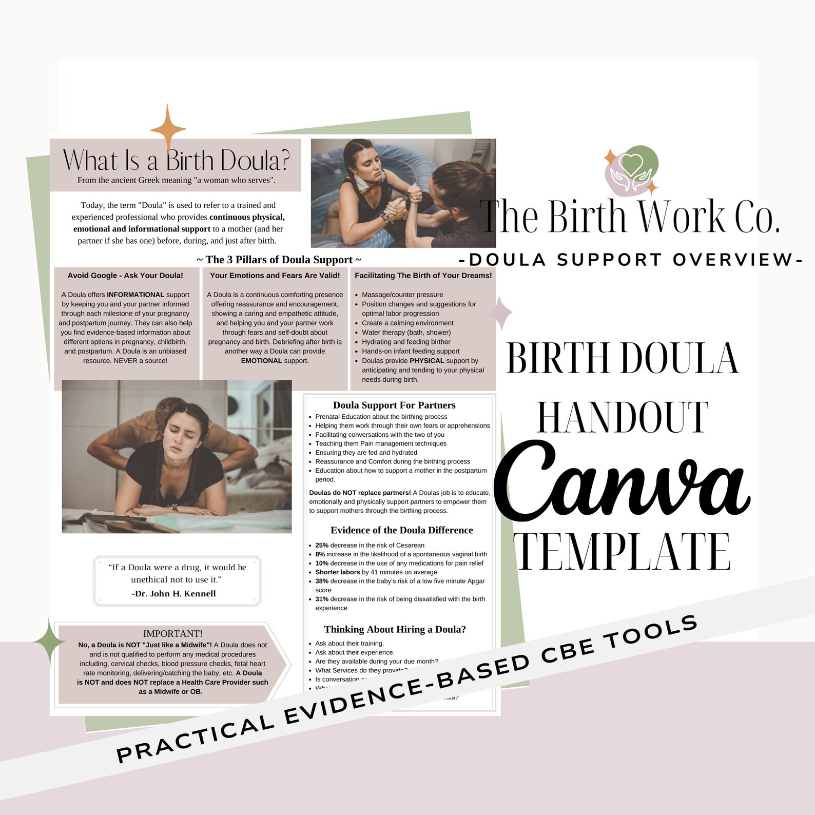 What is a Birth Doula Information Sheet Birth Doula Handouts Doula ...