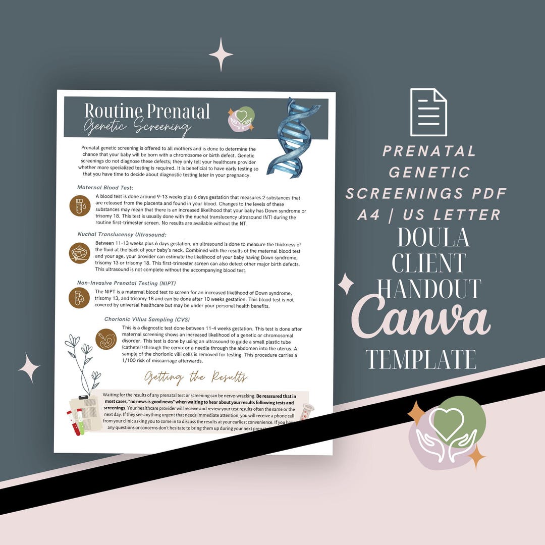 Prenatal Genetic Screening Guide | Pregnancy Testing Education | Doula ...