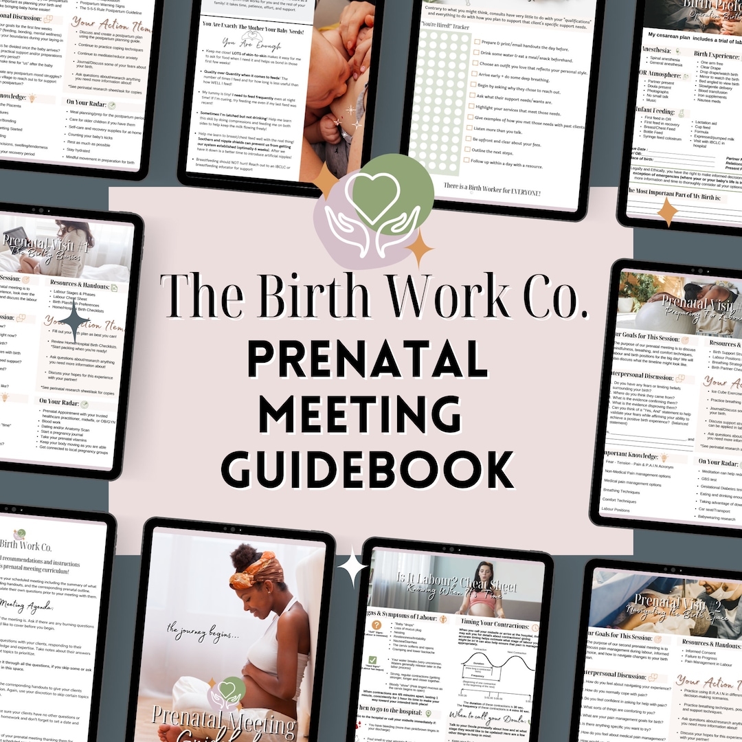Prenatal Meeting Guidebook Birth Doula Childbirth Education Doula ...