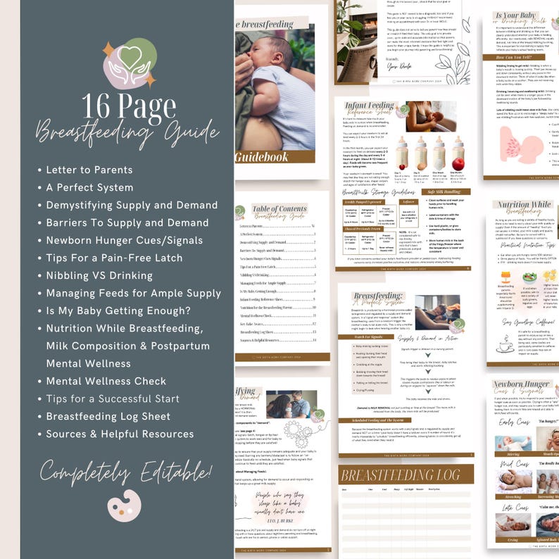 Breastfeeding Basics Printable Guide | Latch, Supply & Newborn Feeding ...