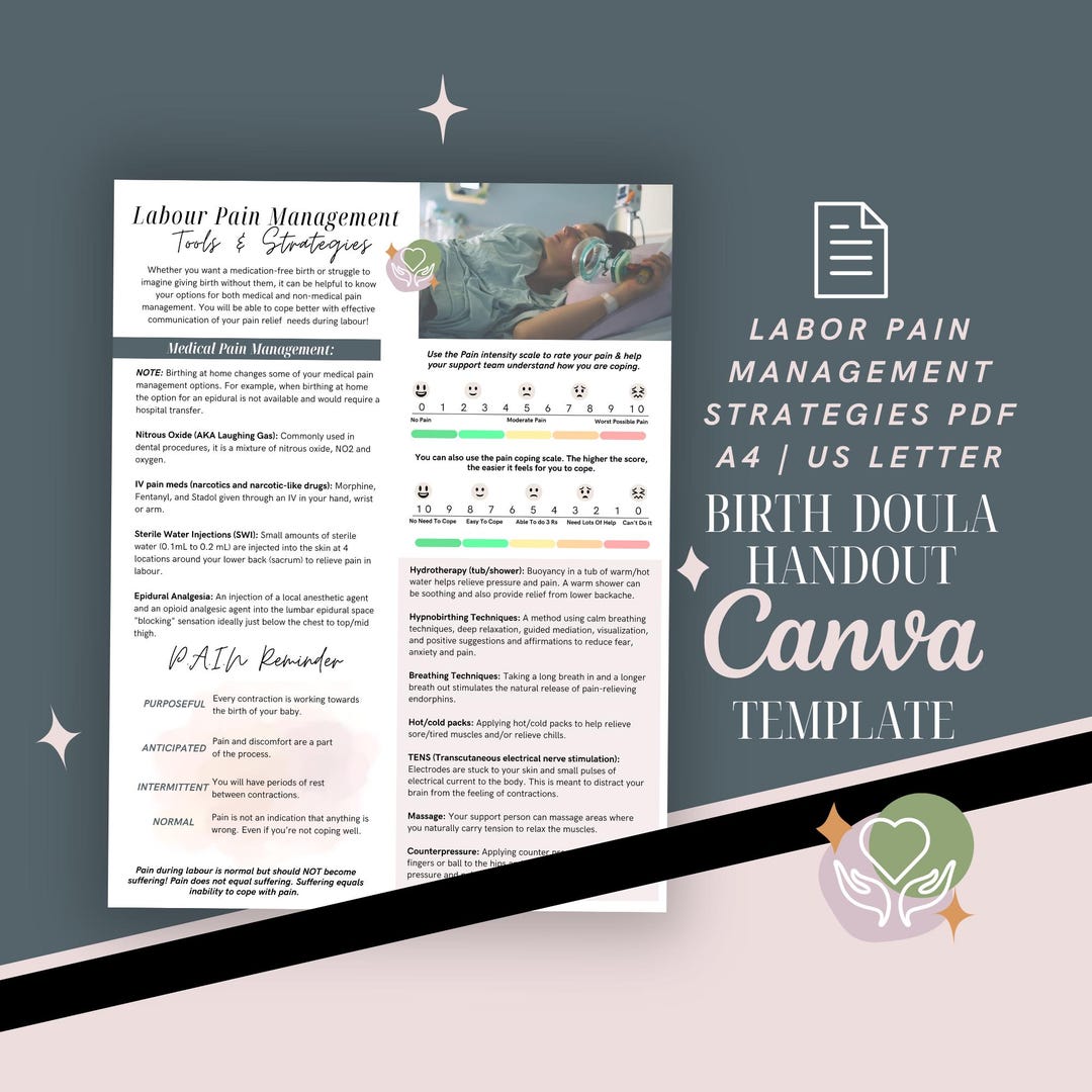 Pain Management in Labour Handout | Natural & Medical Coping Options ...