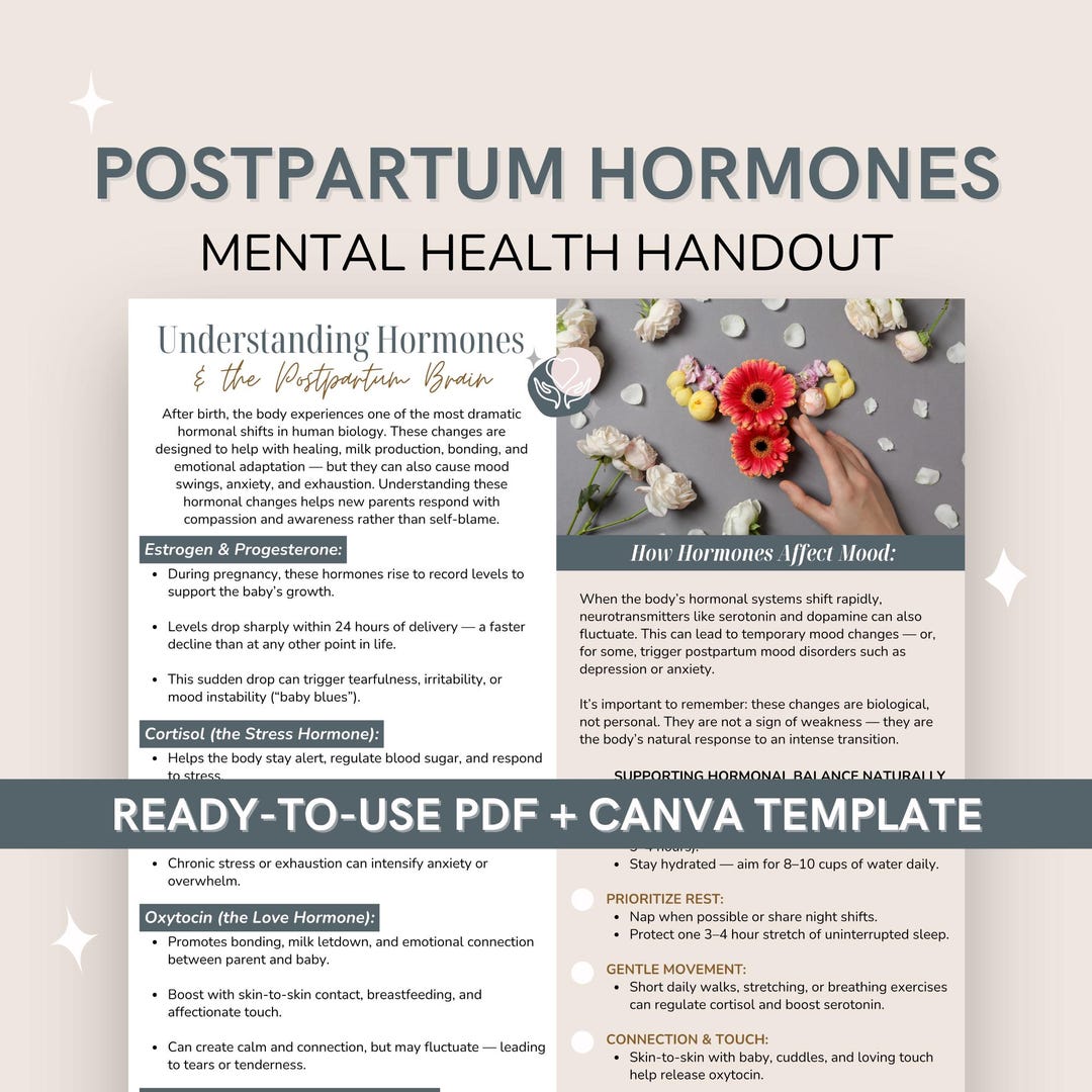 Hormones and the Postpartum Brain Handout | Understanding Emotional and ...