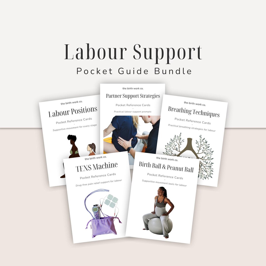 Labor Support Pocket Guide Bundle | Birth Coping Cards for Partners ...