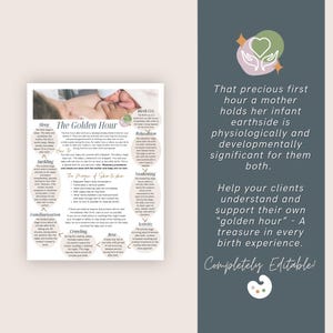 Golden Hour Skin-to-skin Handout | Immediate Postpartum Bonding Guide ...