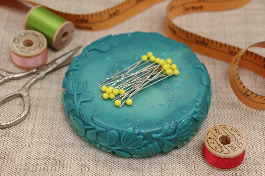 Embossed Flower Magnetic Pin Cushion Etsy