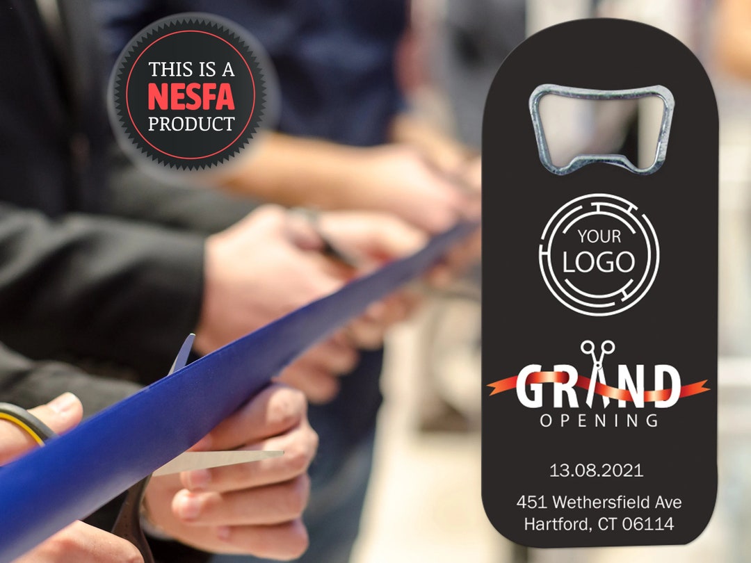 BUSINESS OPENING FAVORS, Grand Opening Gift, Cap Opener Magnets for ...