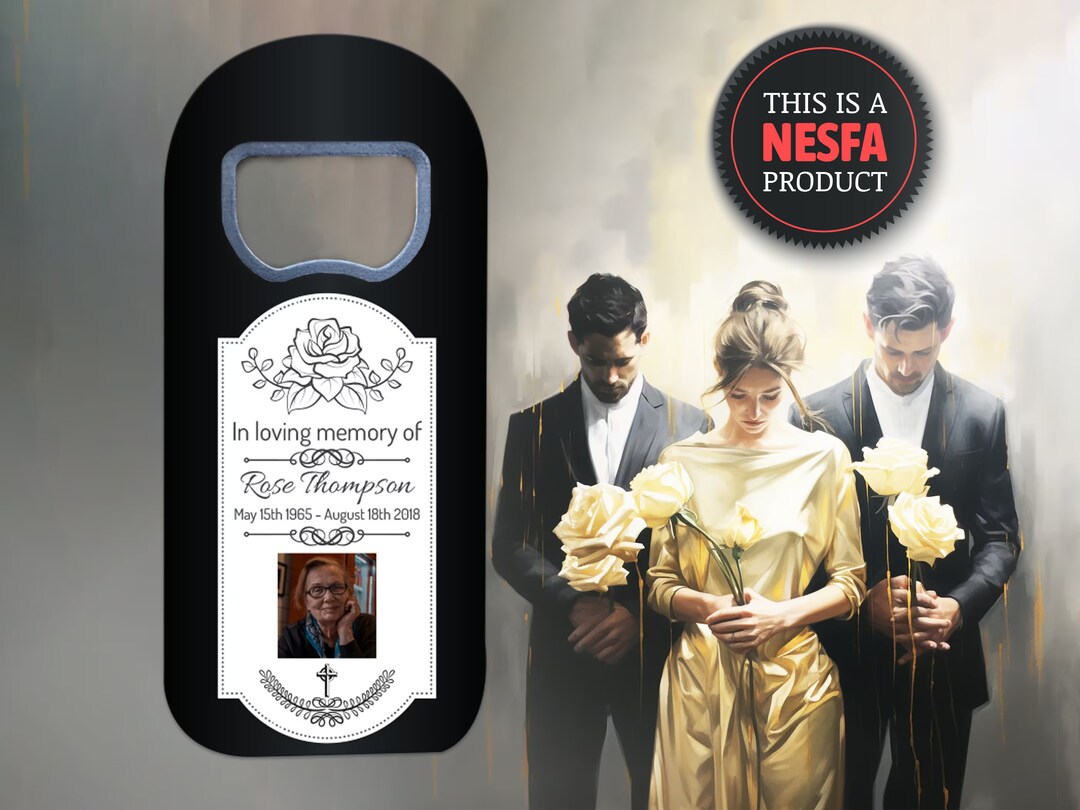 Personalized Funeral Magnet Opener - Custom Memorial Keepsake With ...