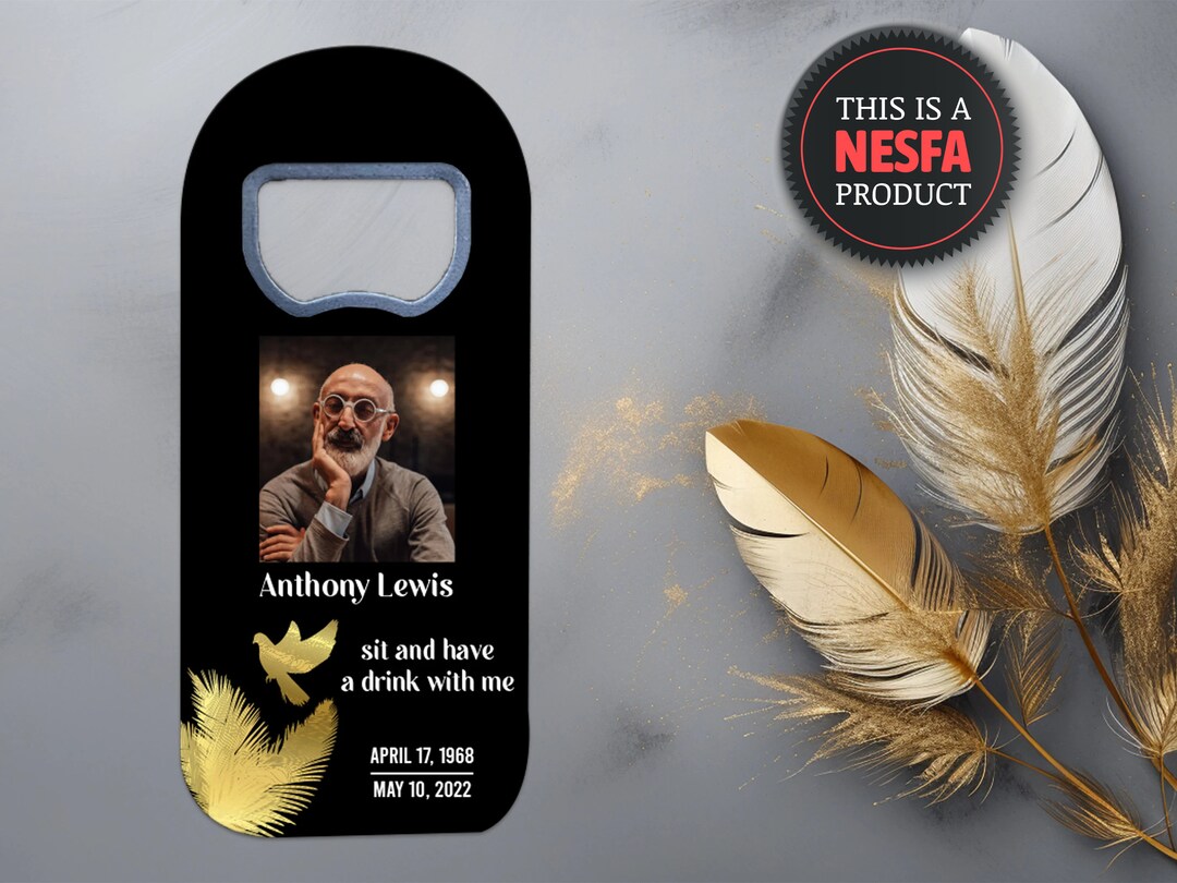 Customizable Funeral Favor Magnets • Bottle Opener Souvenirs With Photo ...