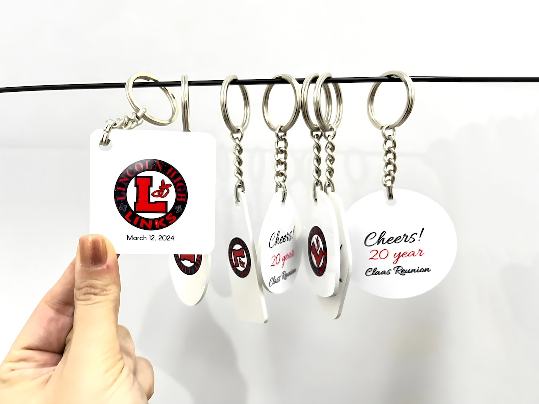 Class Reunion Favor Keychains, Graduation Anniversary Custom ...