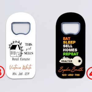 Realtor Closing Gift, Personalized Real Estate Branding Bottle Opener ...
