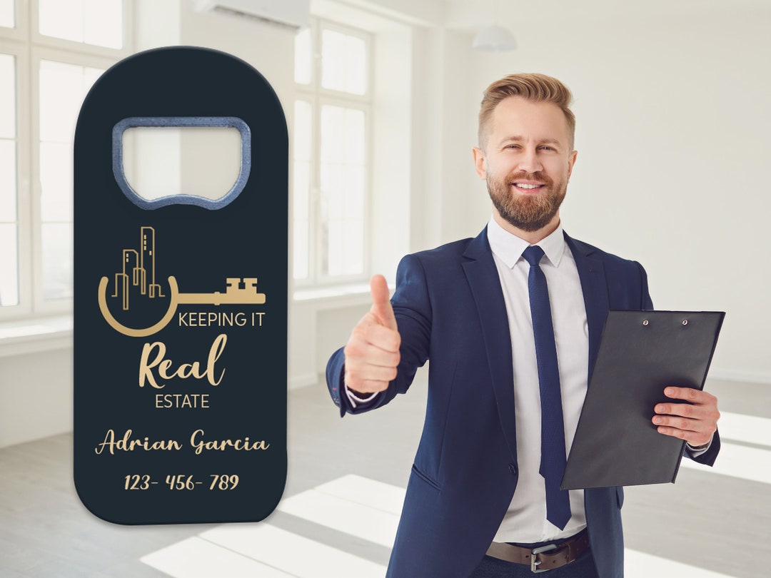 Personalized Realtor Magnet With Bottle Opener Custom Real - Etsy