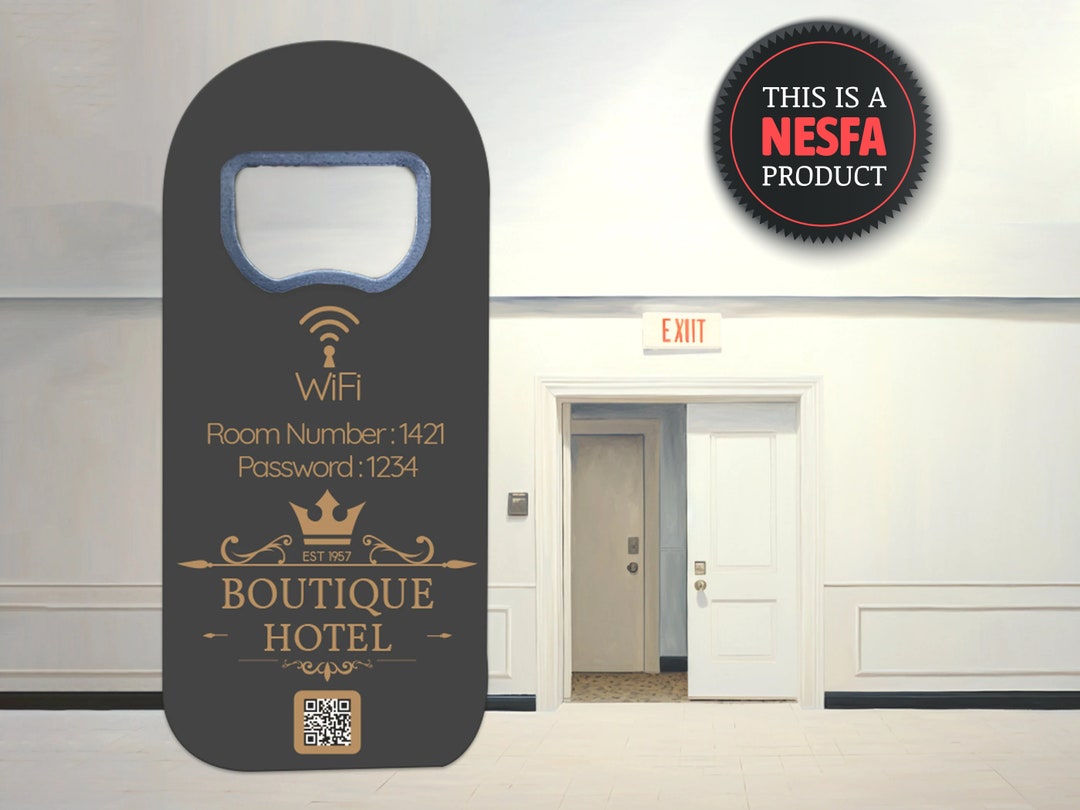 Hotel Room Number QR Code Bottle Opener Wifi Password Fridge Magnet - Etsy