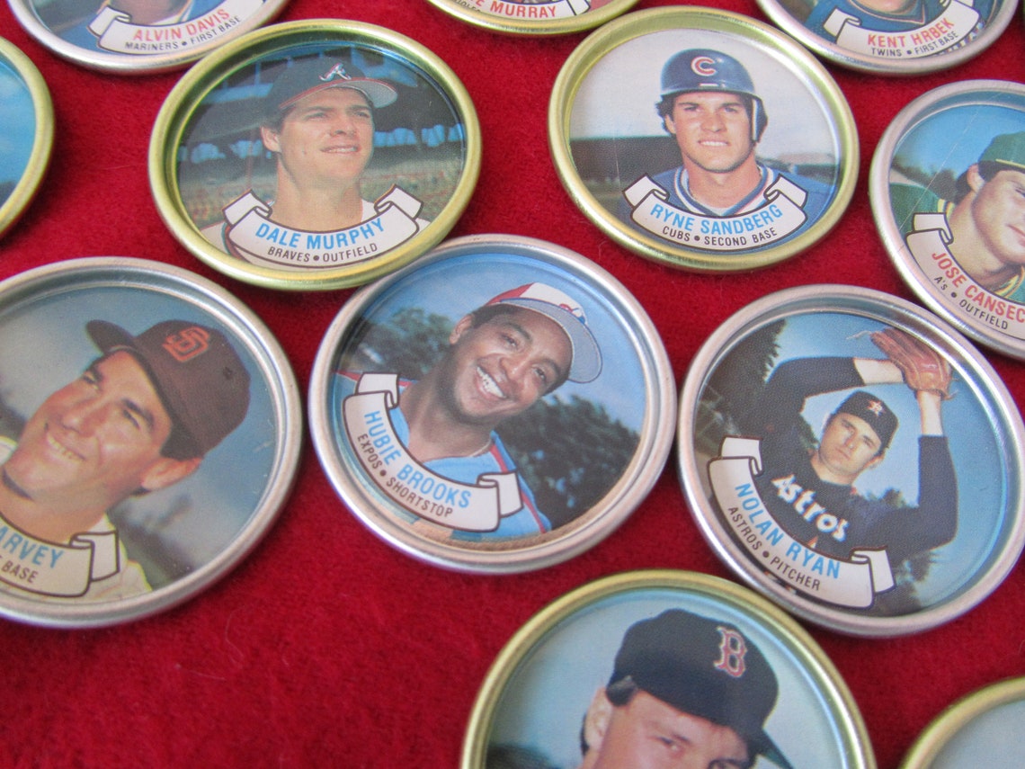 48 Vintage TOPPS Collector Baseball Bottle Caps 1987 - Etsy