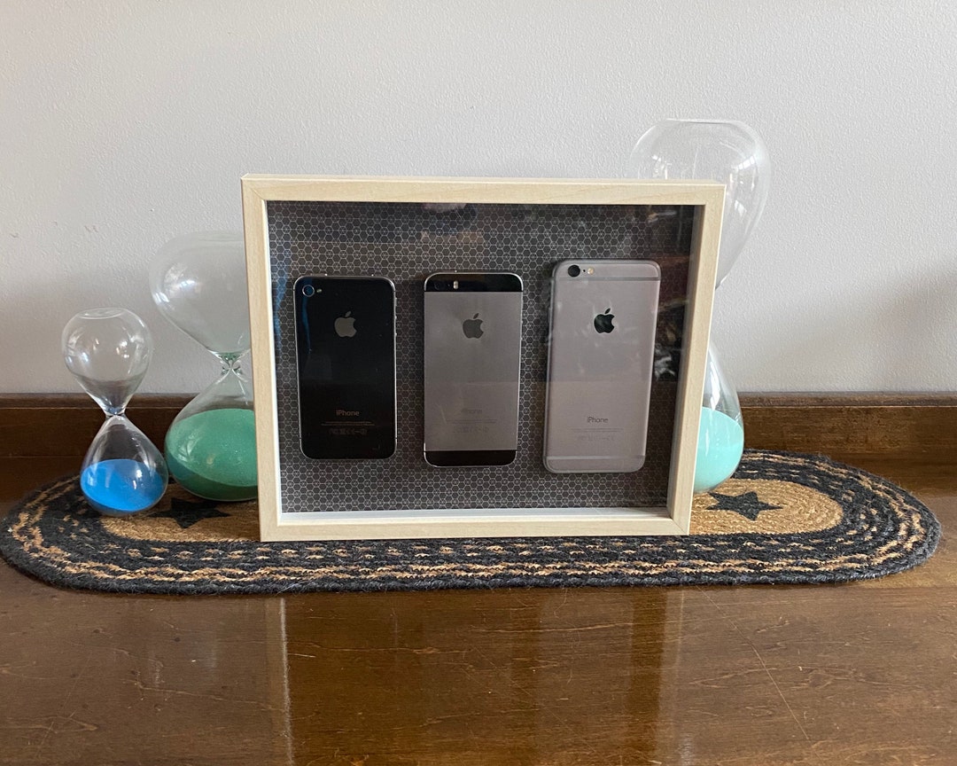IPhone Mural Timeline Display (2011-2015) - 4S 5S 6 - Three Real Framed ...