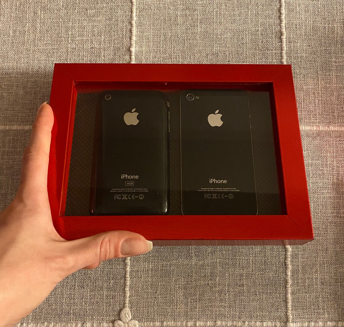 IPhone Mural Mini Timeline Display (2009-2011) - 3GS and 4S - Two Real ...