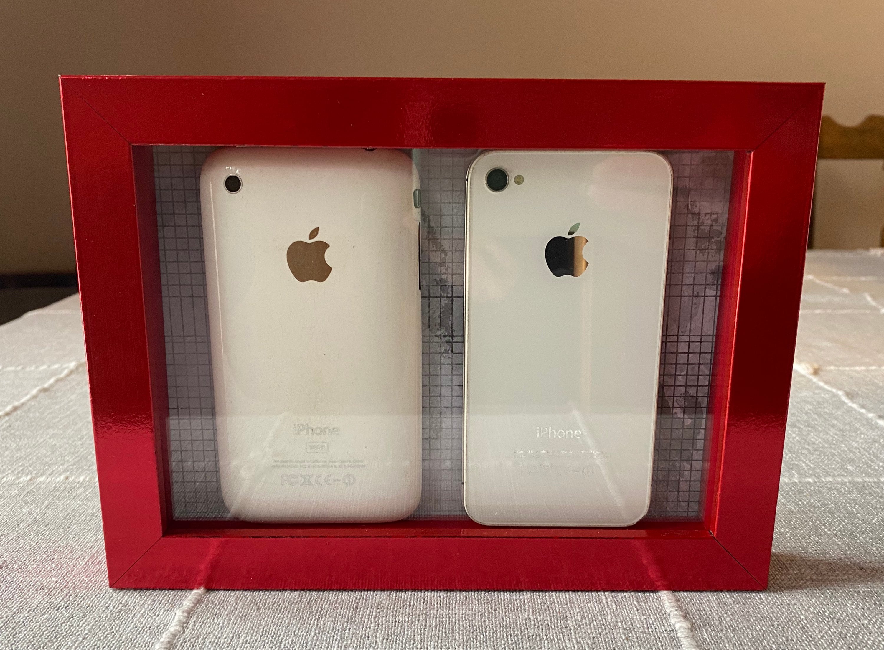 IPhone Mural Mini Timeline Display (2009-2011) - 3GS and 4S - Two Real ...
