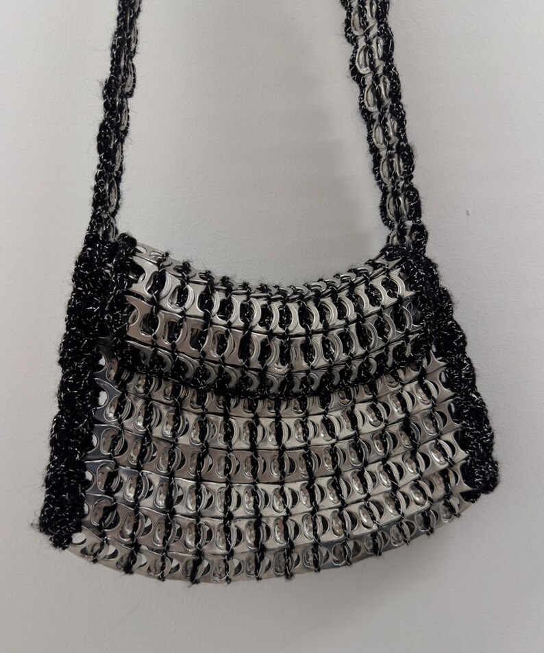 Hand Made Metal Soda Pull Tab Crochet Bag Recycled Silver - Etsy