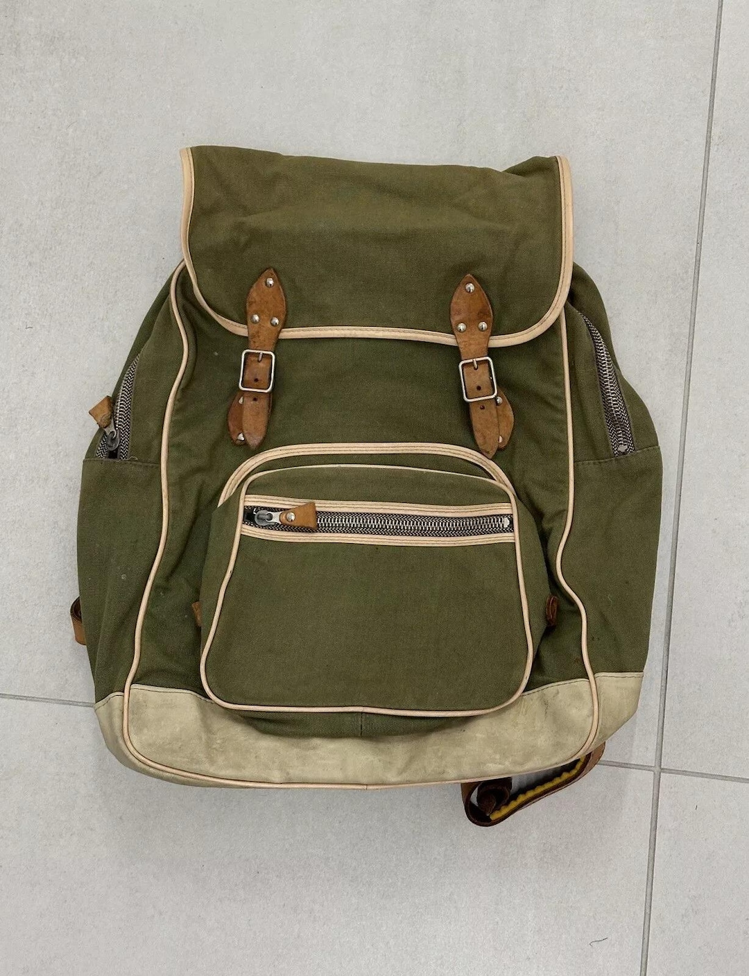 Vintage 1970s Rare Army MILITARIA MILITARY Bags Backpack Germany DDR ...