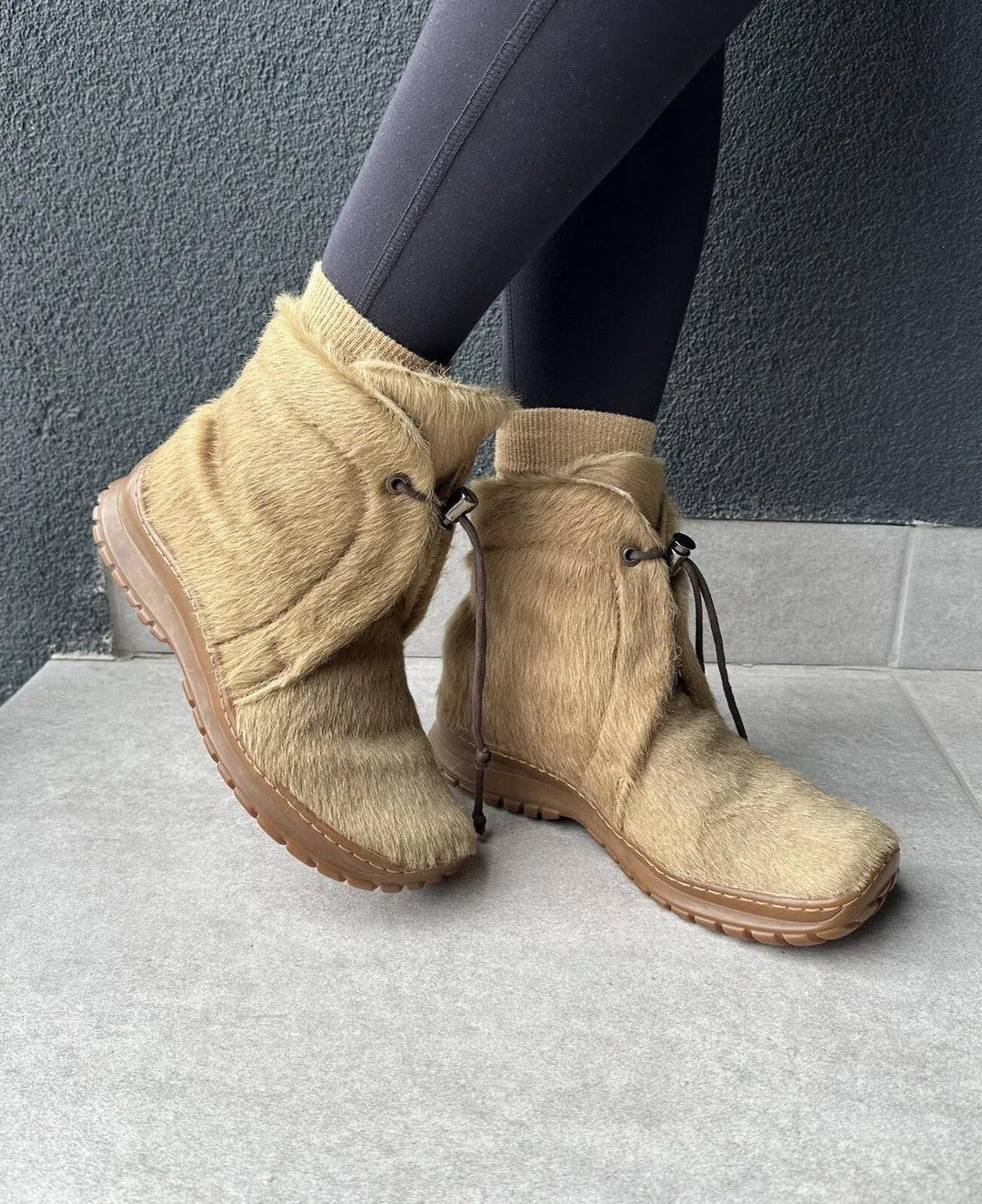 Winna Oscar Italy Rare Wool Yeti Apres Ski Snow Boots Shoes Womens ...