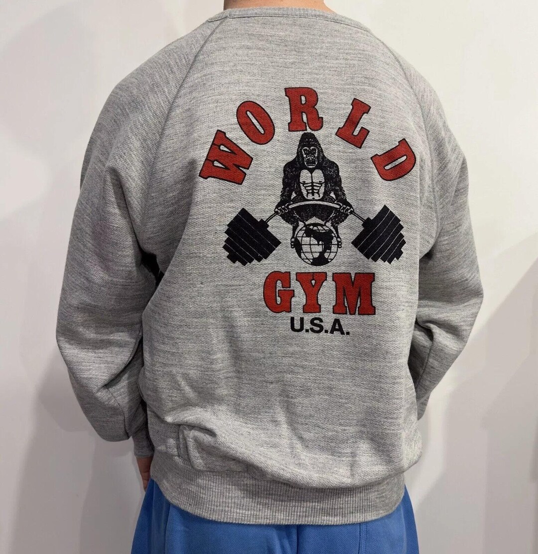 Vintage 1990s World Gym Gorilla Bodybuilding 90s Crewneck Sweatshirt ...