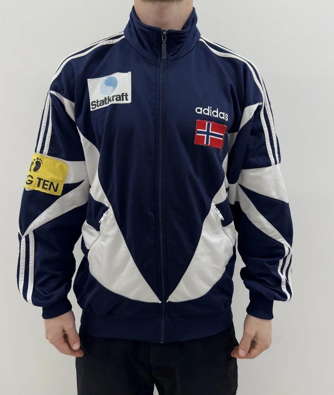 Vintage Adidas 1990s National Team Norway Norge Ski Olympic Team Track ...