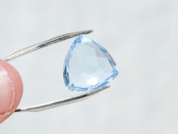 Nice triangular blue topaz gem stone 11.60 ct | Etsy