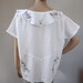 Reworked White Blouse, Upcycled Cotton Blouse - Etsy