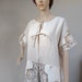 Reworked Linen Blouse, Upcycled Cotton Blouse - Etsy