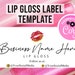 Lip Gloss Label Design Pre-made Editable Template Your - Etsy