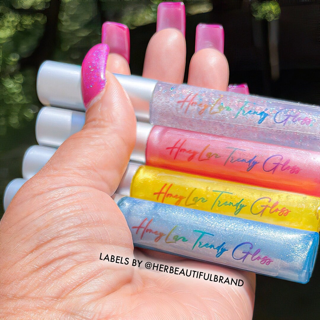 12 Ml Lip Gloss Labels Your Logo Design Printed on Custom Labels ...