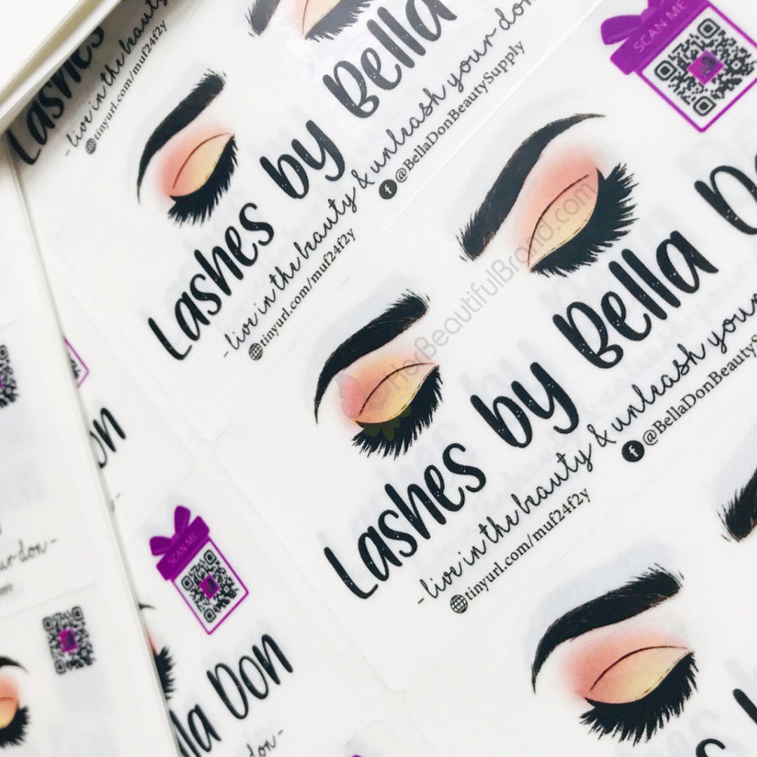 Eyelash Labels With QR Code Customized With Your Logo - Etsy UK