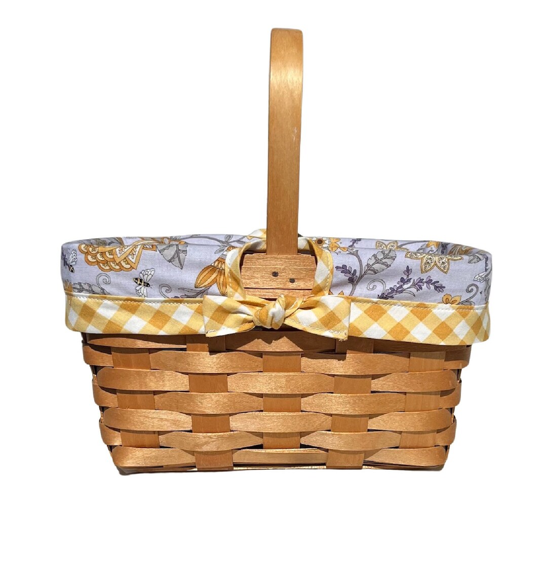 SPRING LINER Made for Your Longaberger Basket, Lavender, Flower and Bee ...