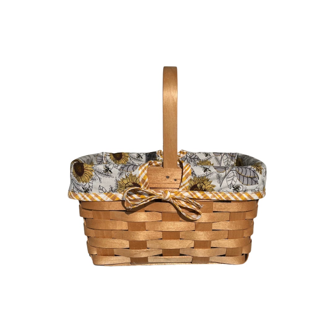 SPRING LINER Made for Your Longaberger Spring Basket, Sunflower and Bee ...