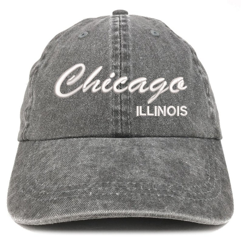 Chicago Illinois Script Embroidered Low Profile Unstructured - Etsy