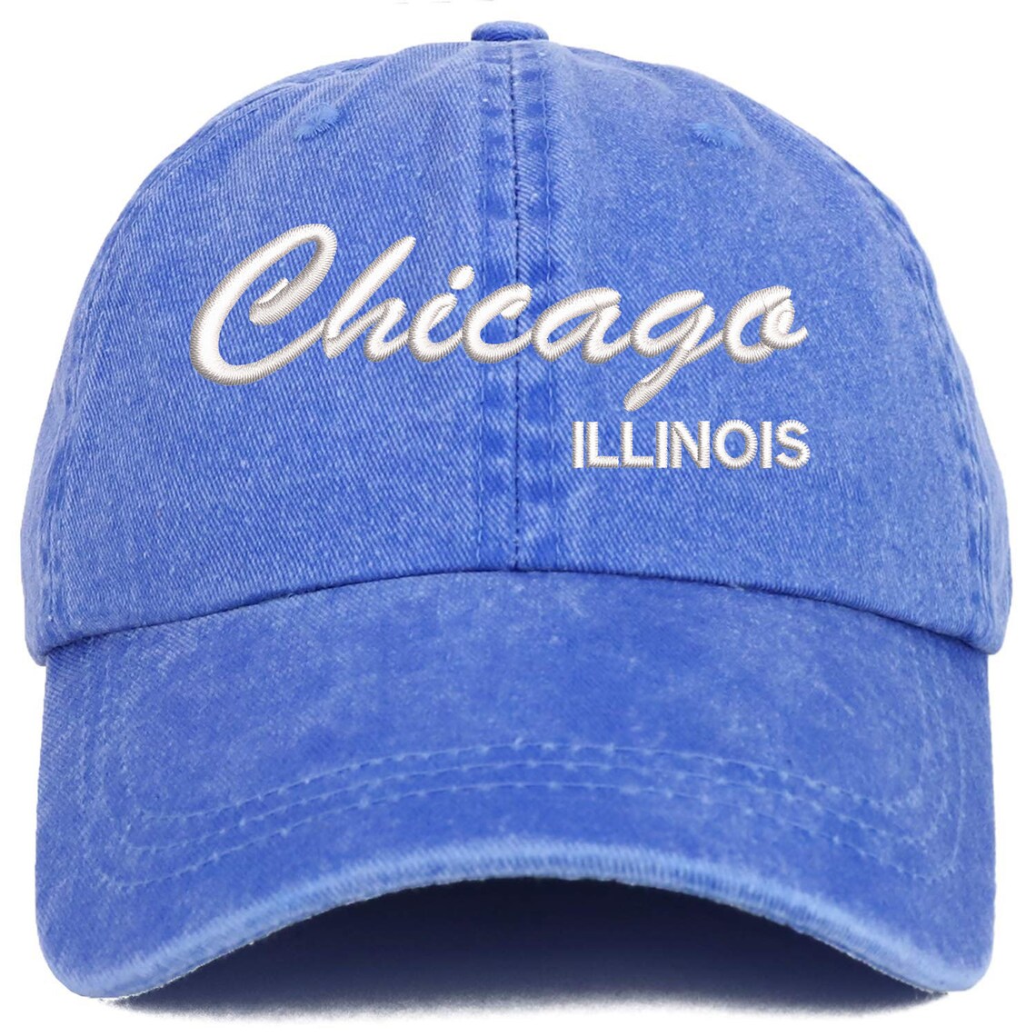 Chicago Illinois Script Embroidered Low Profile Unstructured | Etsy
