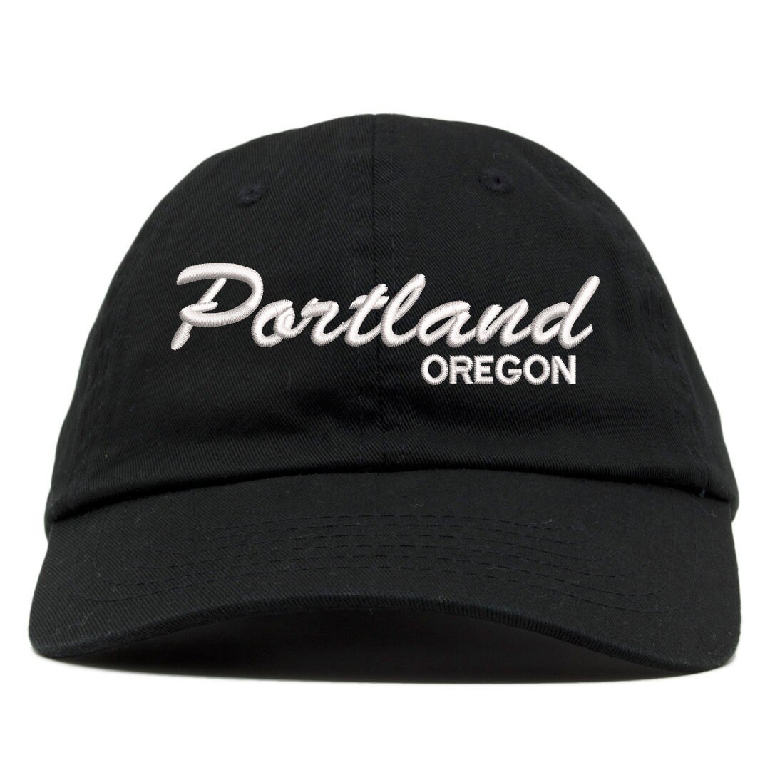 Portland Oregon Script Embroidered Low Profile Soft Crown - Etsy