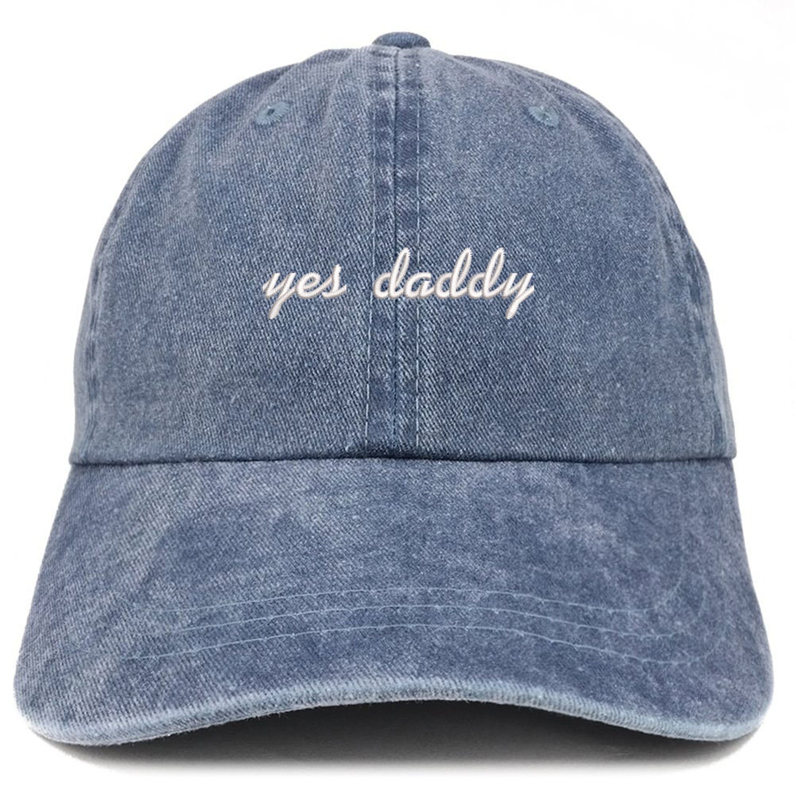 Yes Daddy Text Embroidered Low Profile Unstructured Pigment - Etsy