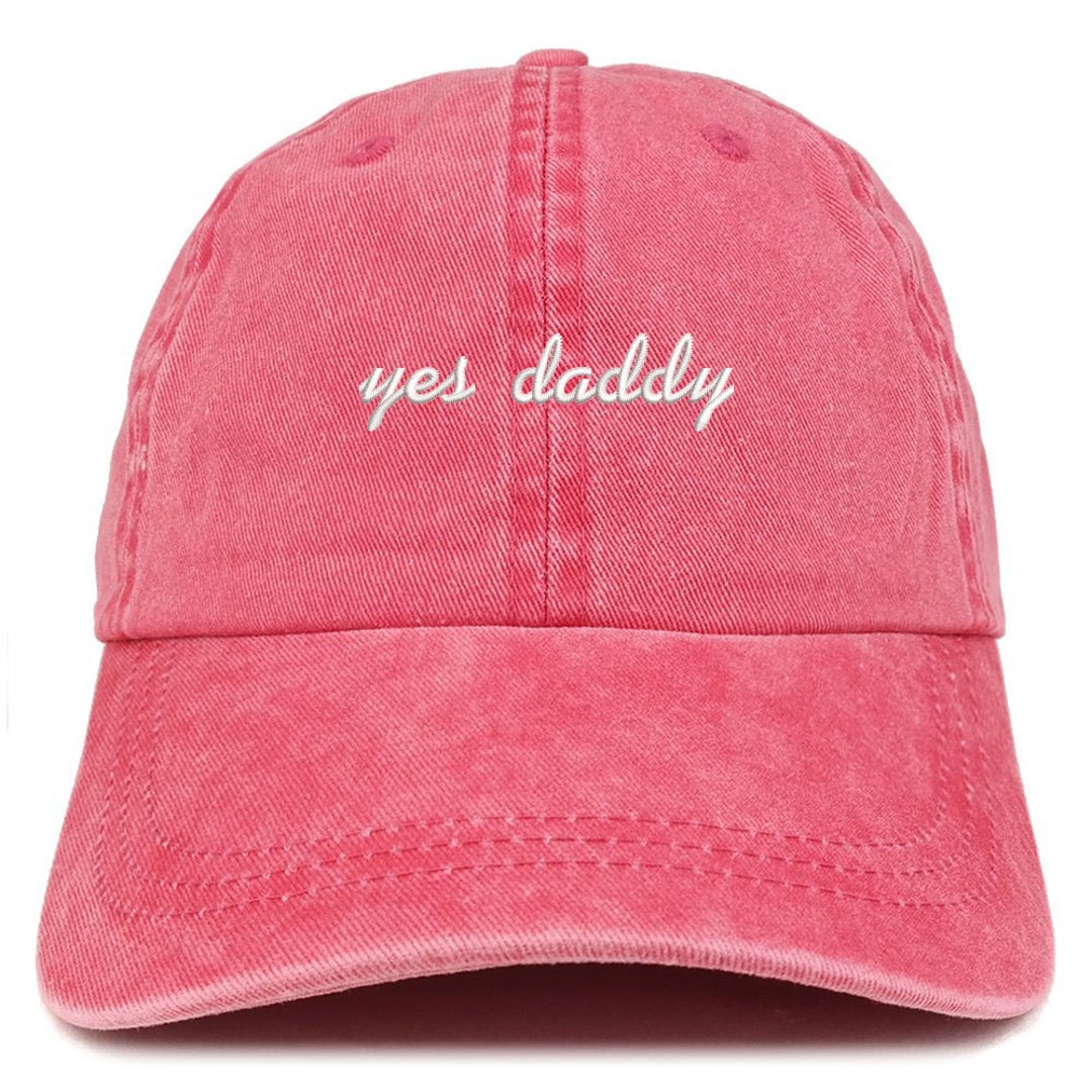 Yes Daddy Text Embroidered Low Profile Unstructured Pigment - Etsy