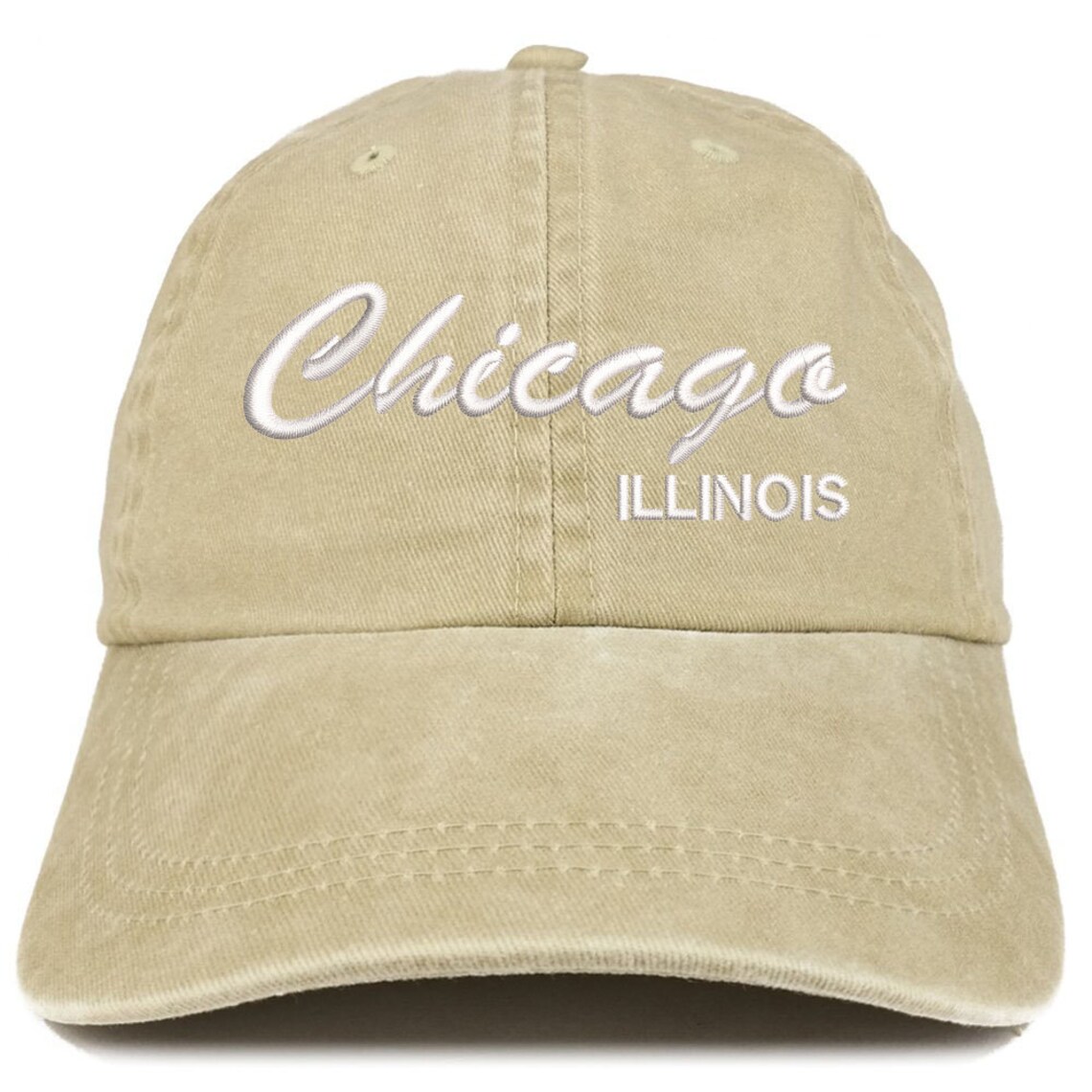 Chicago Illinois Script Embroidered Low Profile Unstructured | Etsy