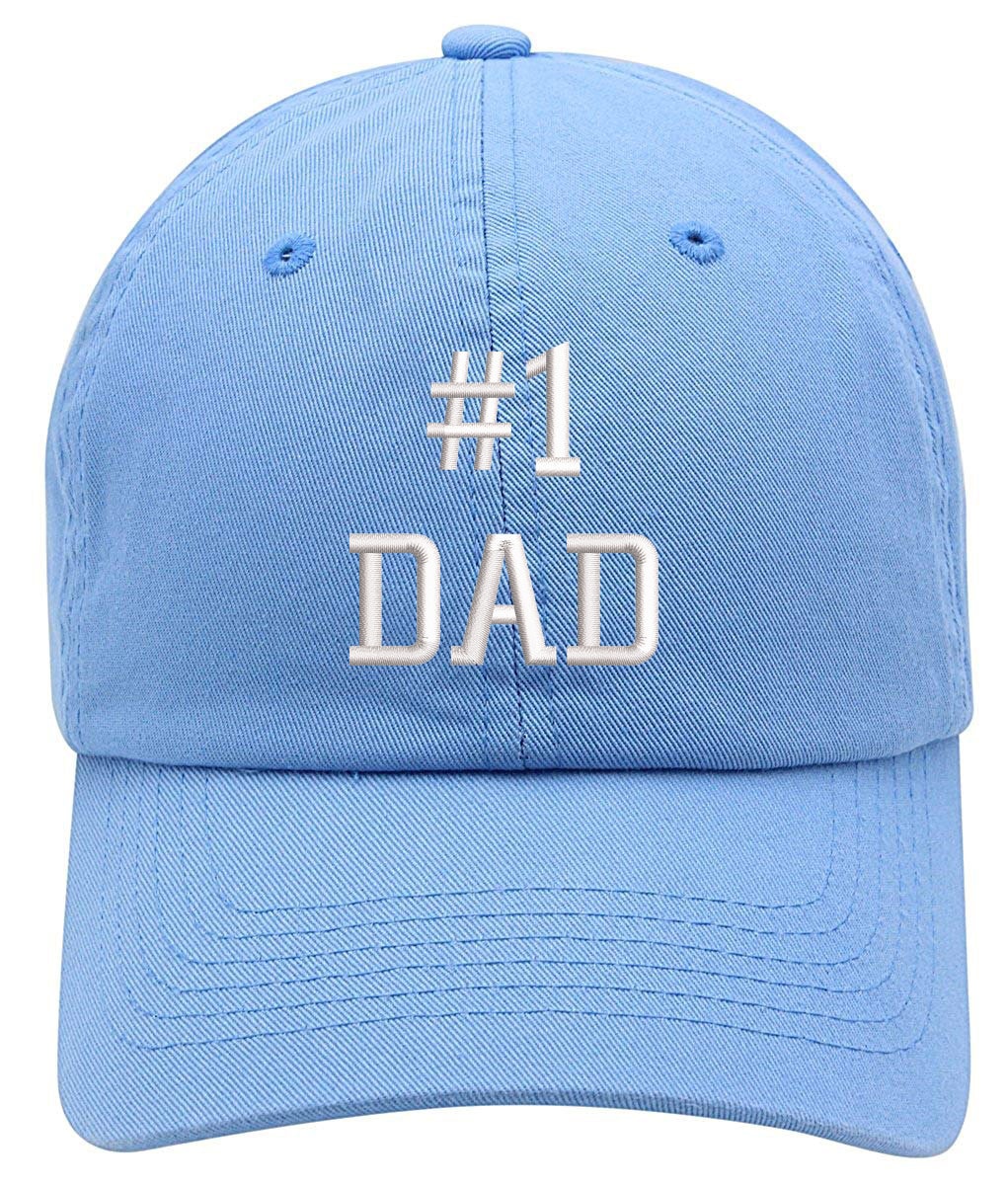 Number 1 Dad Embroidered Brushed Cotton Dad Hat Cap FREE - Etsy
