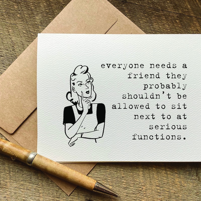 Funny Friend Card - Etsy